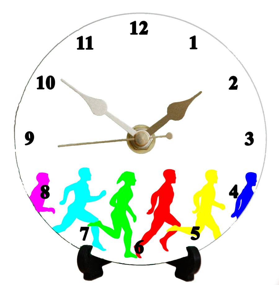 12cm DIY clock kit Running - Wall or desk clock - Folksy