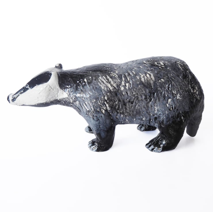 Badger Ceramic Sculpture - Handmade - Folksy