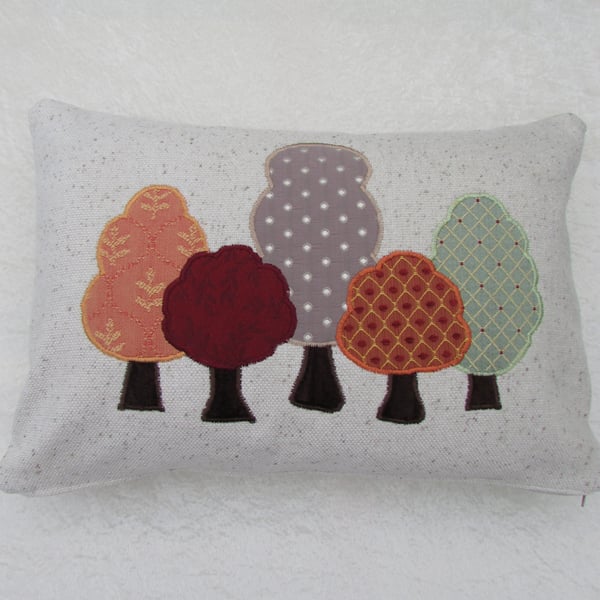 Autumn trees rectangular cushion - Folksy