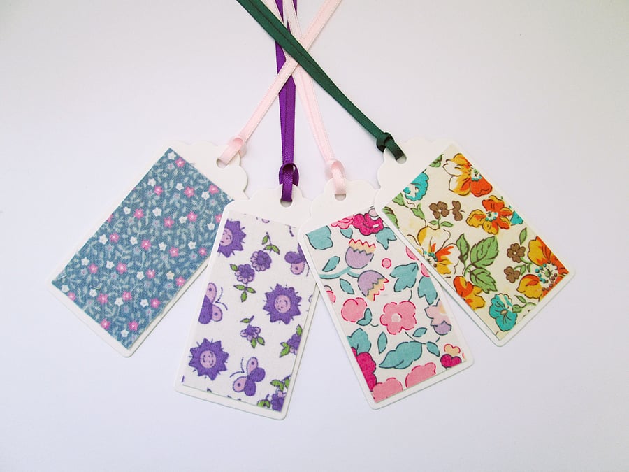 Set of 4 assorted vintage floral gift tags for ... - Folksy