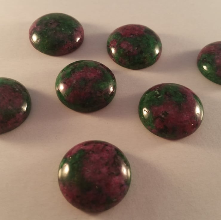 Ruby In Fuchsite 20mm Round Cabochon - Folksy
