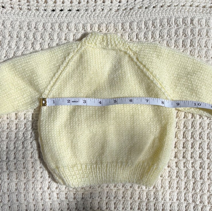 Newborn yellow textured cardigan - Folksy