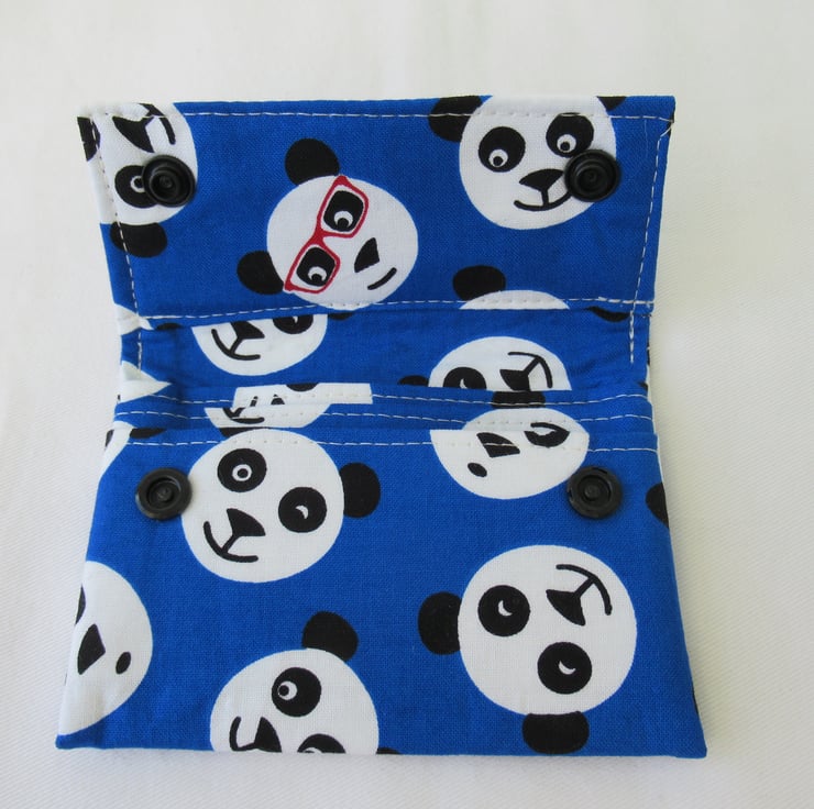 Panda themed Wallet, Handmade from Quality Cott... - Folksy