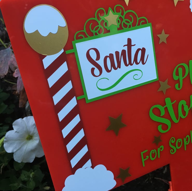 Santa Stop here Sign, Extra Large, Personalised... - Folksy