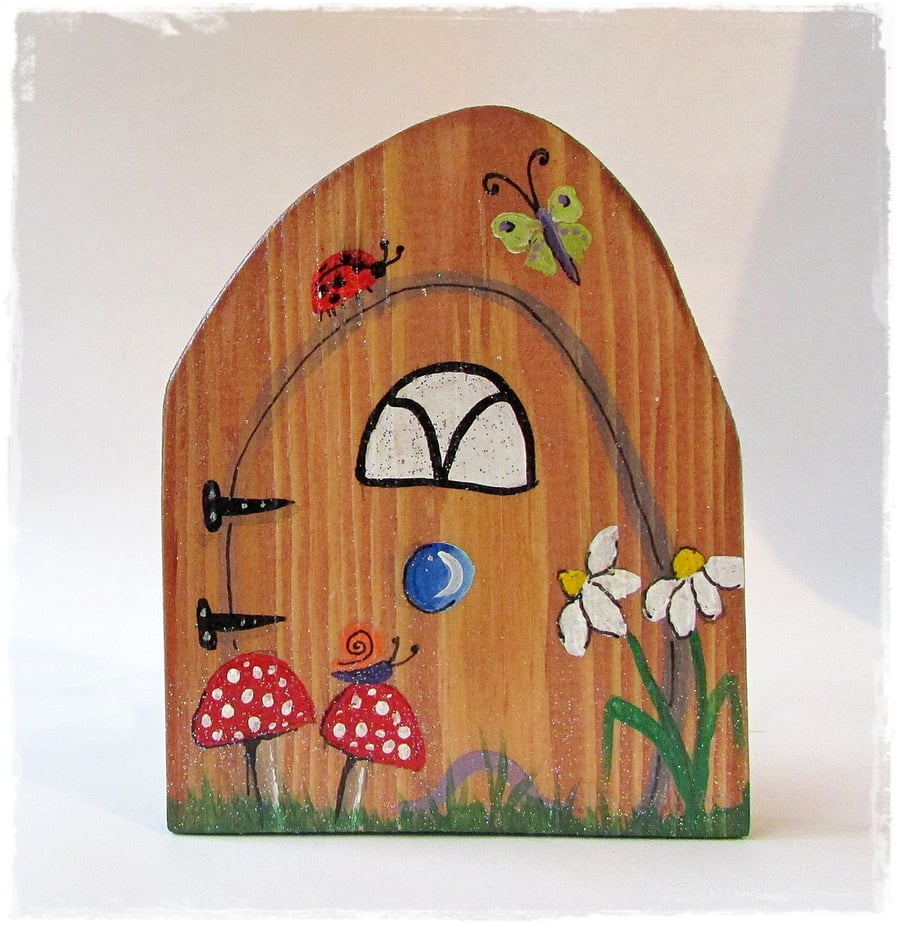 Fairy Door, Hand painted on Wood, whimsical &am... - Folksy