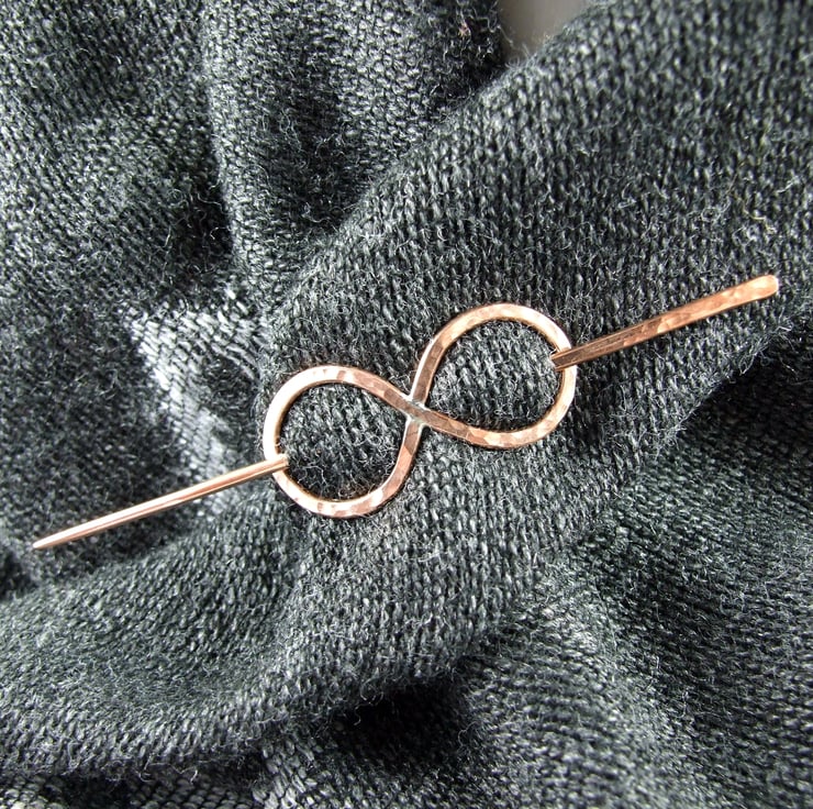Shawl Pin, Copper Infinity Knot Celtic Clasp Cl... - Folksy