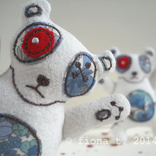zombie panda miniature - Folksy