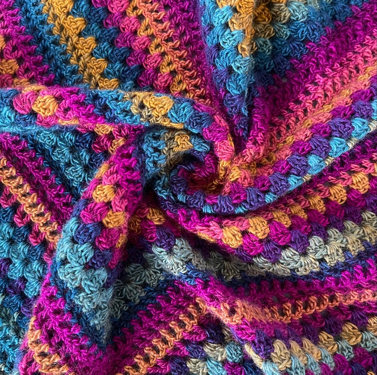 Colourful Crochet Shawl - Folksy