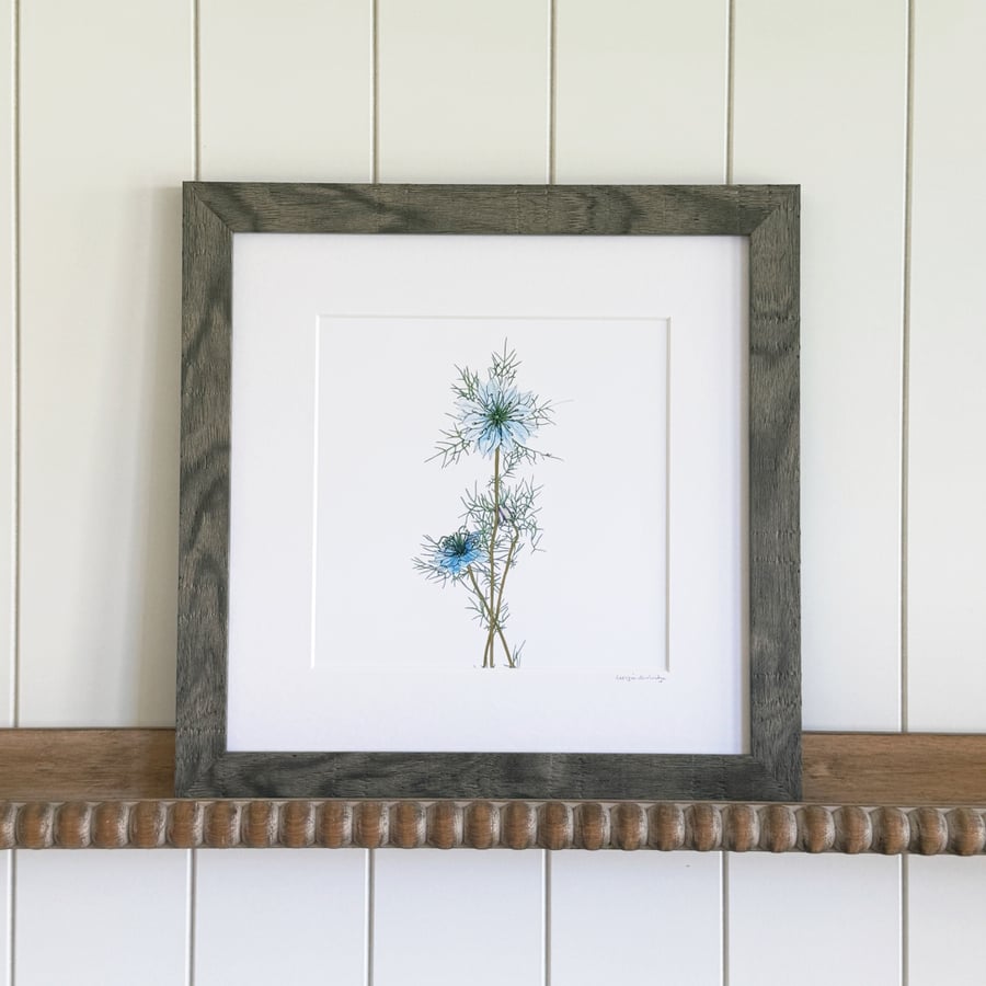 'Love in the mist' Framed print 12" x 12&q... - Folksy