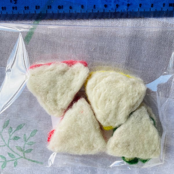 Needle felted sandwiches set of four - Folksy