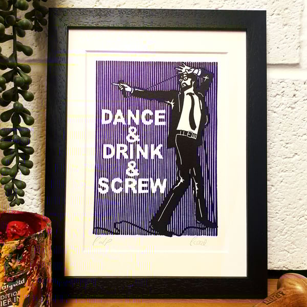 Pulp, Common People- Original Lino Print - Folksy