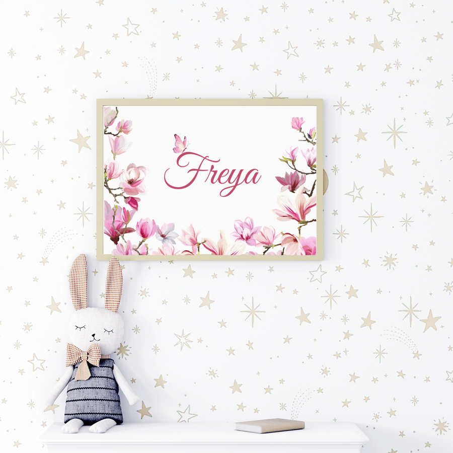 personalized Child's Name wall art print - Folksy