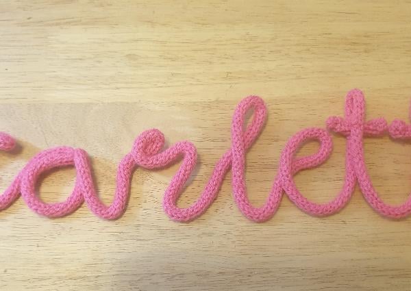 knitted wire words,lettering - Folksy