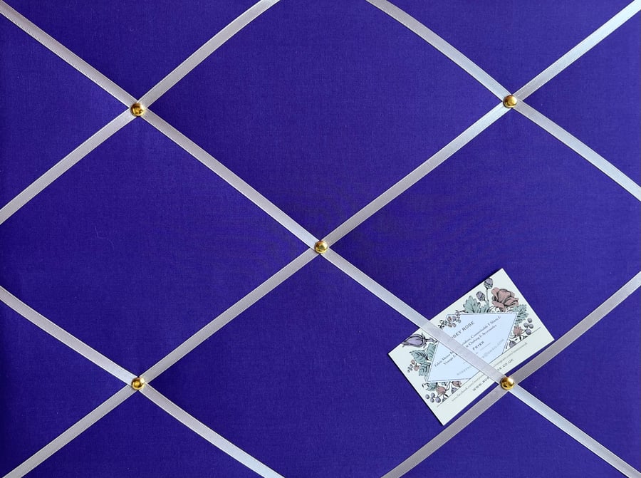 Handmade Bespoke Memo Notice Board With Purple ... - Folksy