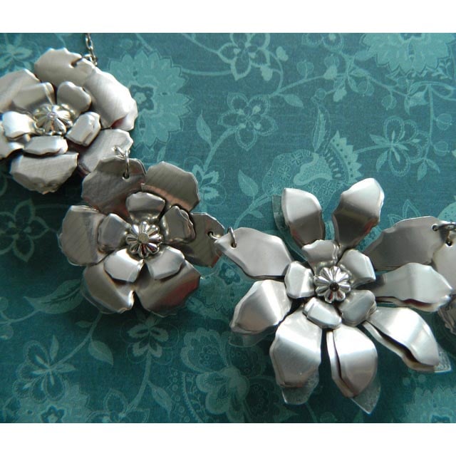 Flowers in bud upcycled repurposed beer can flo... - Folksy