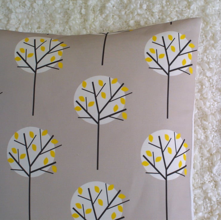 Moonlight Tree cushion cover - Stone - Folksy