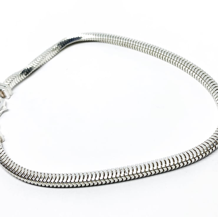 Square snake men's bracelet - Folksy