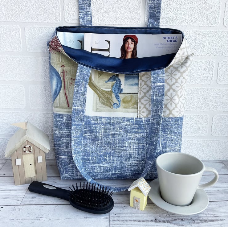 Panelled Beachcomber Tote Bag - Folksy