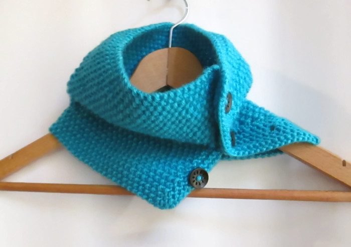 Cowl in Turquoise Aran Wool - Folksy