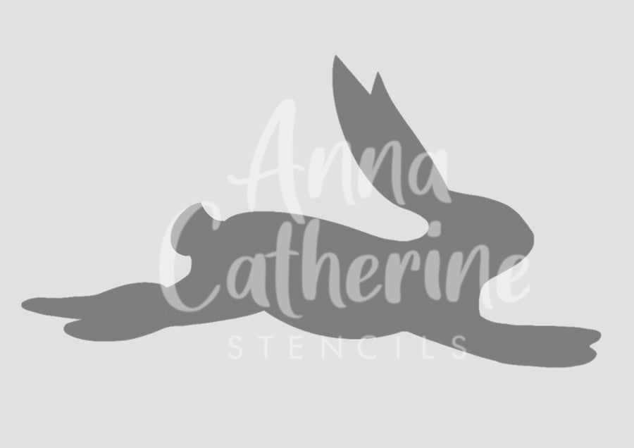 Leaping Hare Reusable Stencil 190 Micron Mylar ... - Folksy