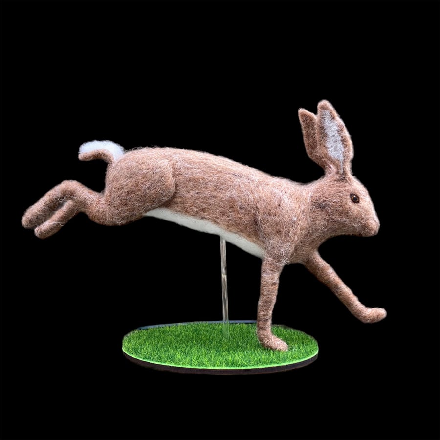 Running hare model, needle felted woollen sculp... - Folksy Running hare model, needle felted woollen sculp... - Folksy