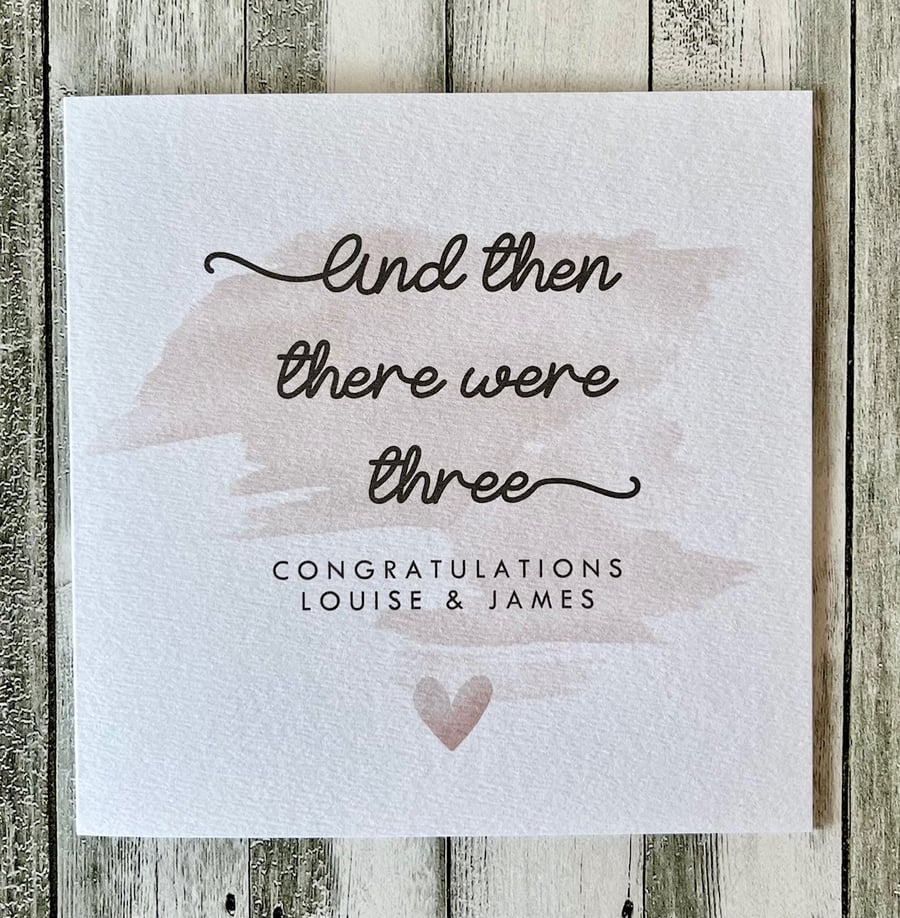 Personalised New Baby Girl Card - and then ther... - Folksy