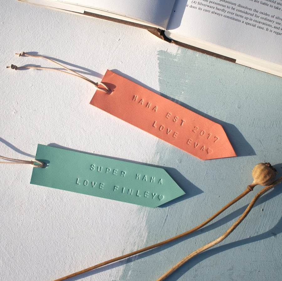 Handmade Leather Book mark - Folksy