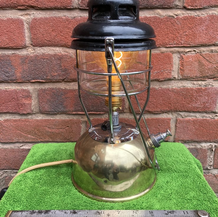 Decorative Table Lamp, Upcycled Early 1970s Til... - Folksy