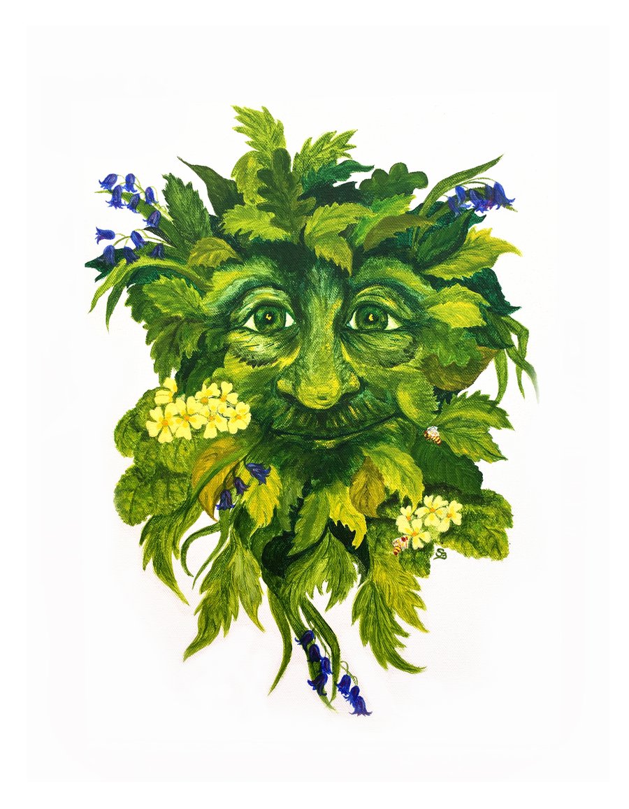 Spring Green Man - Folksy