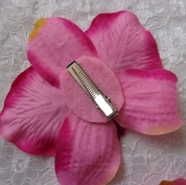 Set of 2 Pretty Pink Orchid Flower Hair Clip Ac... - Folksy