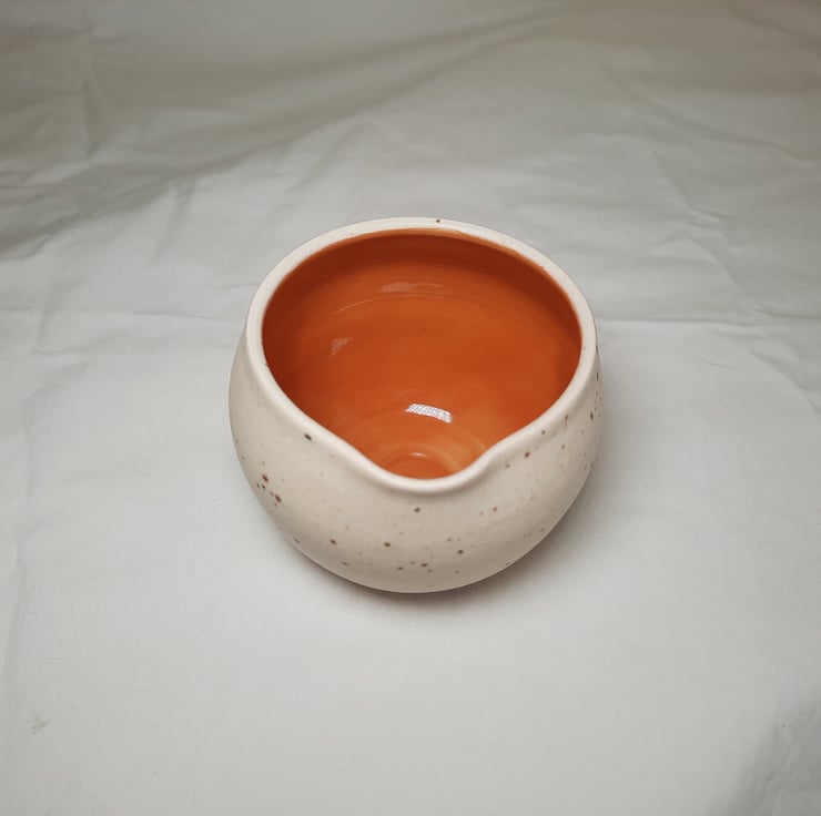 HAND MADE CERAMIC DIMPLED POURER - glazed in bu... - Folksy