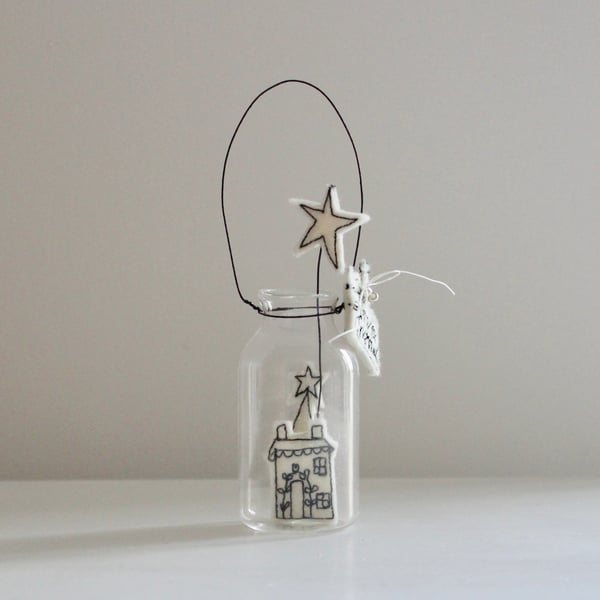 'Home for Christmas' Little House with a Star i... - Folksy
