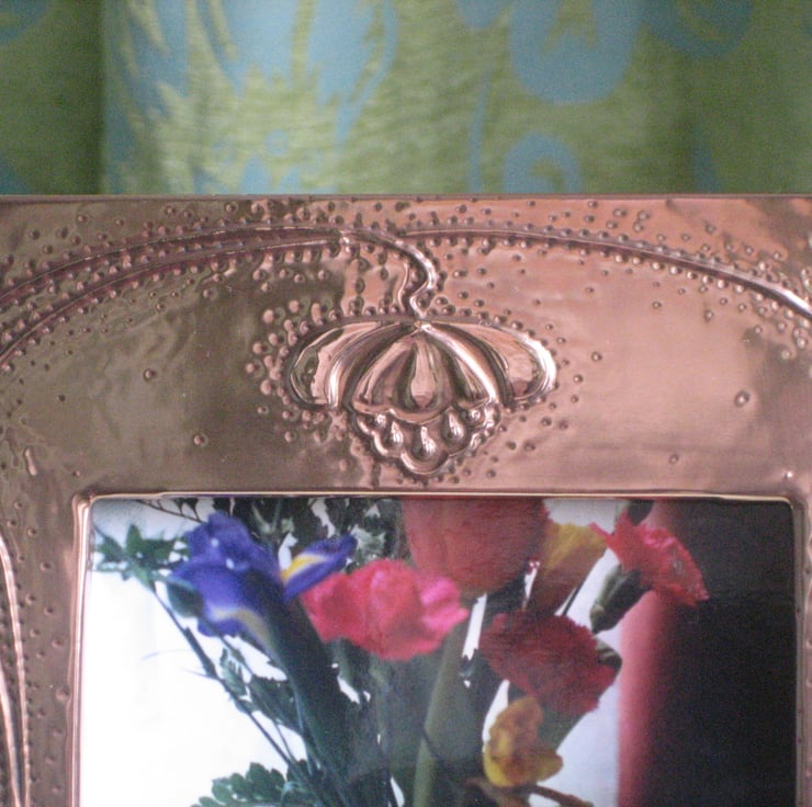Handmade Copper Frame, Art Nouveau Design - Folksy