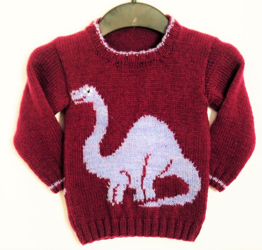 Dinosaur Jumper Knitting Pattern. Digital Knit... - Folksy