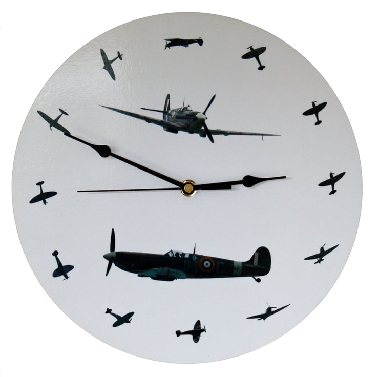 Large Spitfire Wall Clock 28.5cm diameter from ... - Folksy