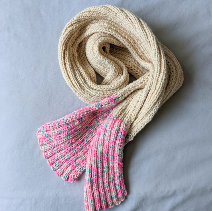 SALE Chunky hand knitted woolly scarf - Folksy