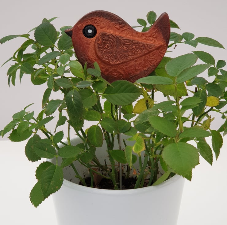 Bird decoration, pot plant stake, houseplant de... - Folksy