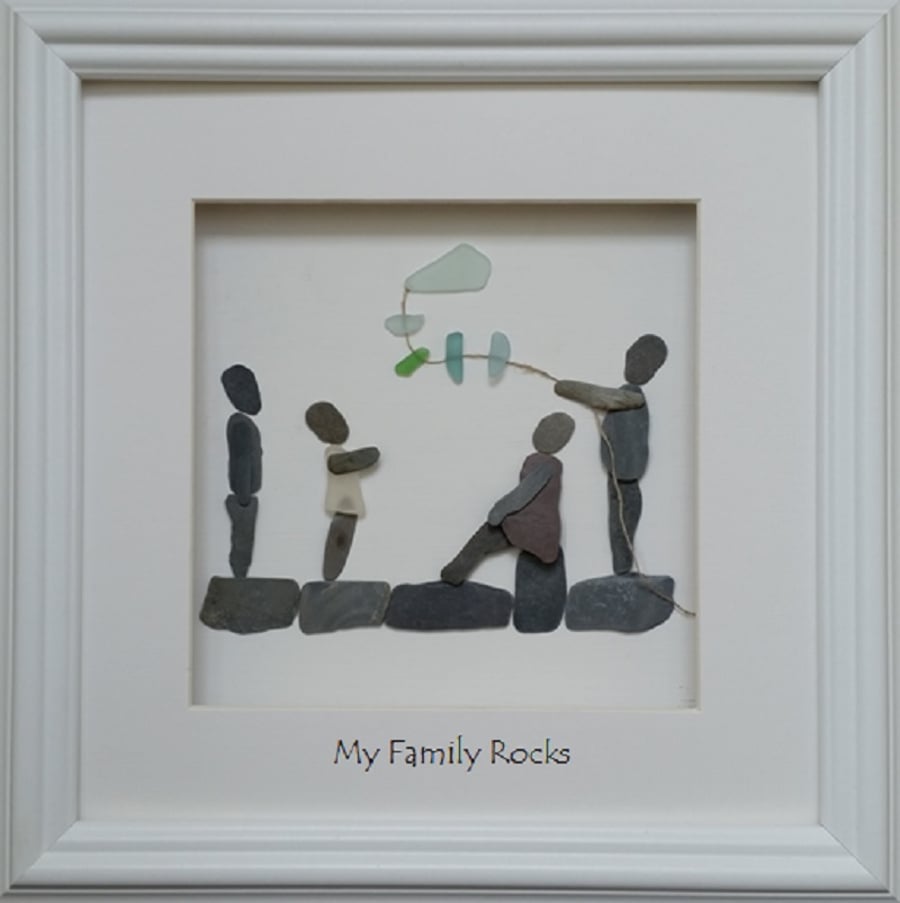 My Family Rocks. Family Portrait. Pebble Art. S... - Folksy