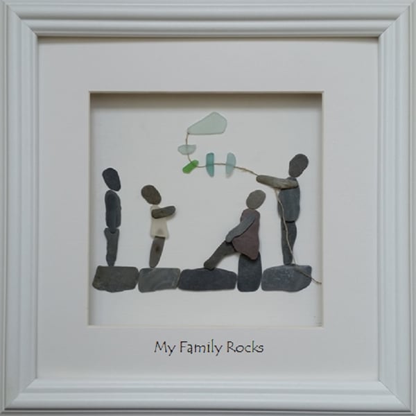 My Family Rocks. Family Portrait. Pebble Art. S... - Folksy