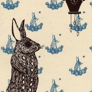 Art print 'Ralph the Rabbit' A4 Screen printed ... - Folksy
