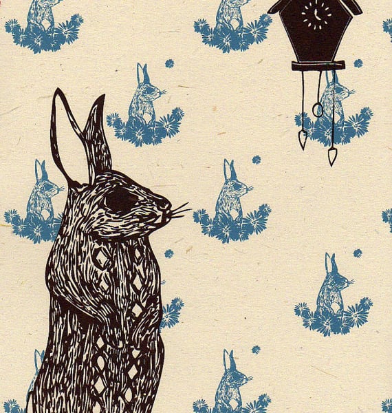Art print 'Ralph the Rabbit' A4 Screen printed ... - Folksy