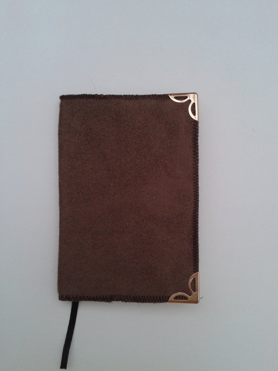 2015 Diary covered in brown faux suede - Folksy