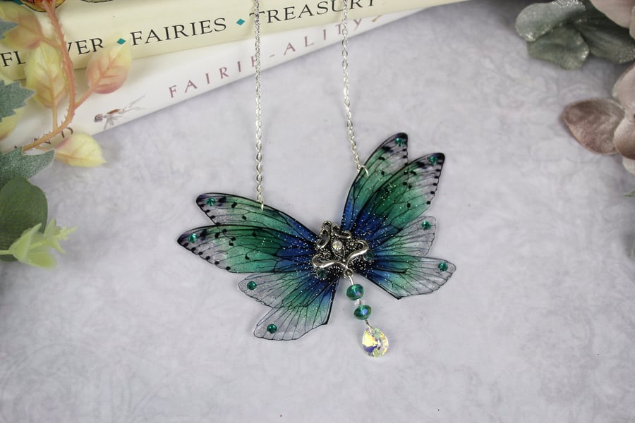 Fancy Spring Rain Sparkle Cicada Fairy Wing But... - Folksy