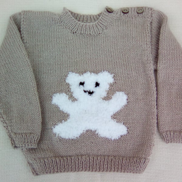 Toddlers Jumper with Teddy Motif - Folksy