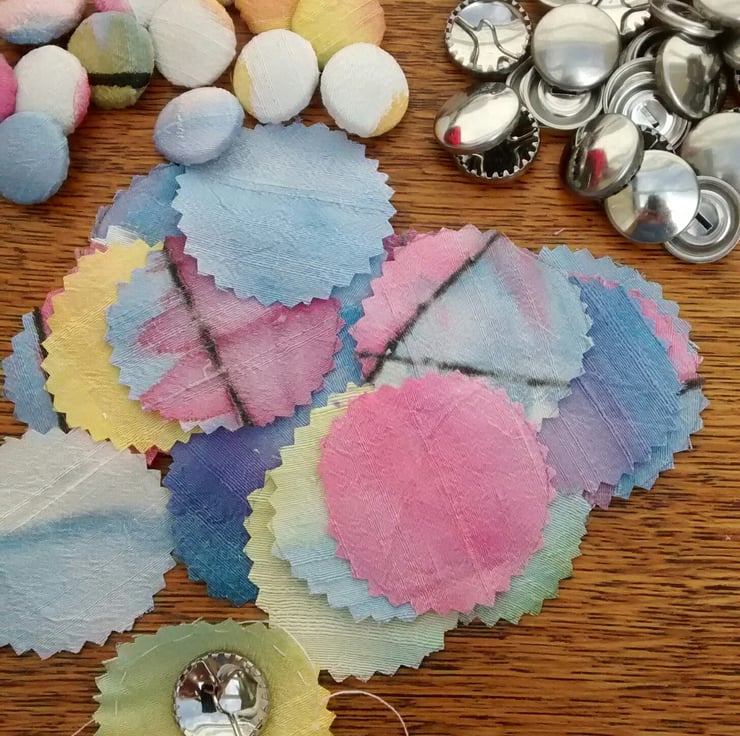 Silk Buttons, Handmade Buttons, Sewing Gifts, F... - Folksy