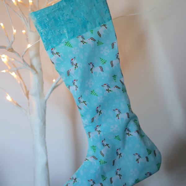 Unicorn Stocking - Folksy