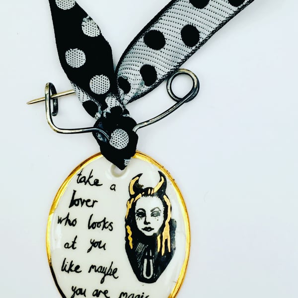 Devil Woman Brooch-pin - Folksy