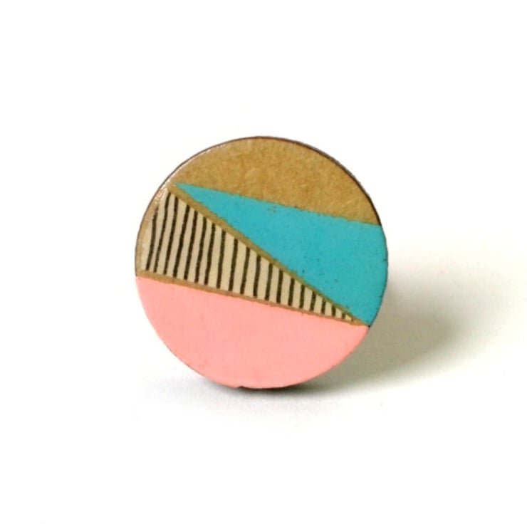 Geometric Pop Circle Ring - Folksy