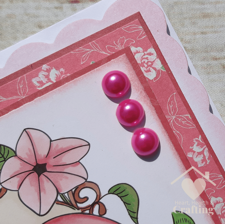 Handmade Verity Rose Card Moonstruck in Pink - Folksy