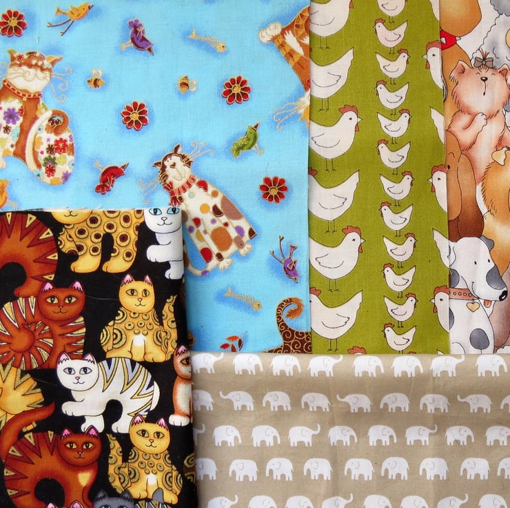 Fabric destash! A bundle of 7 good size pieces... - Folksy